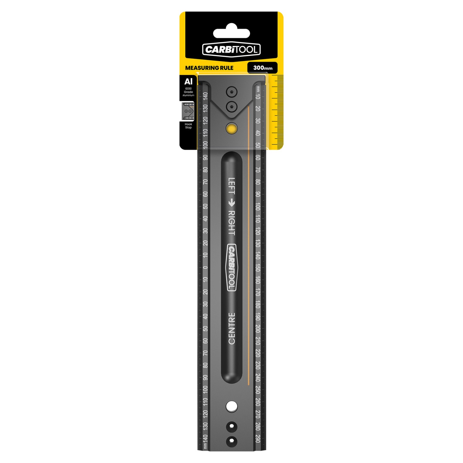RULER HOOK STOP PRECISION WOODWORKING 300MM - Carbitool